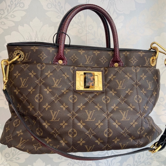 Louis Vuitton | Bags | Louis Vuitton Toile Exotique 2 Way Tote Python ...